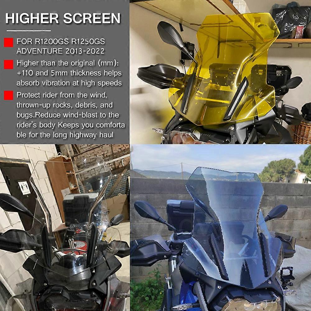 R1250GS Motorcycle Windshield For BMW R1200GS ADV LC Rallye Windscreen ...