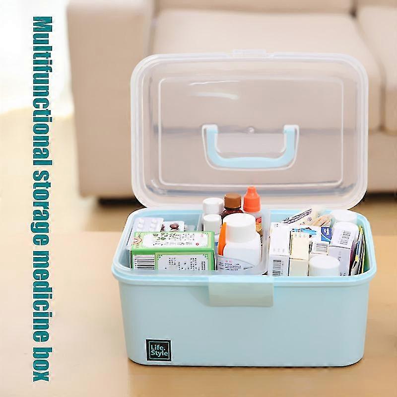 Portable Multi-functional First Aid Kit Plastic Pill Storage Cabinet ...