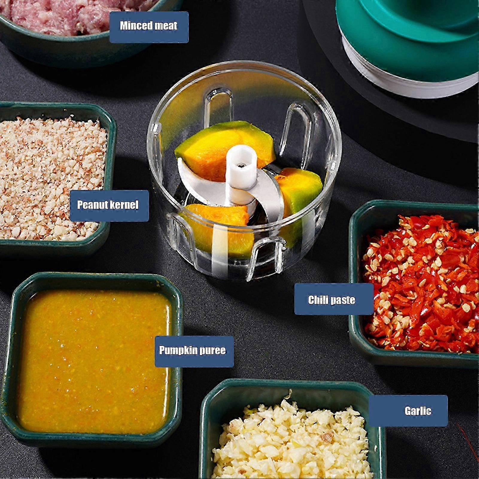 Electric Garlic Mincer, Mini Vegetable Cutter with USB Rechargeable ...