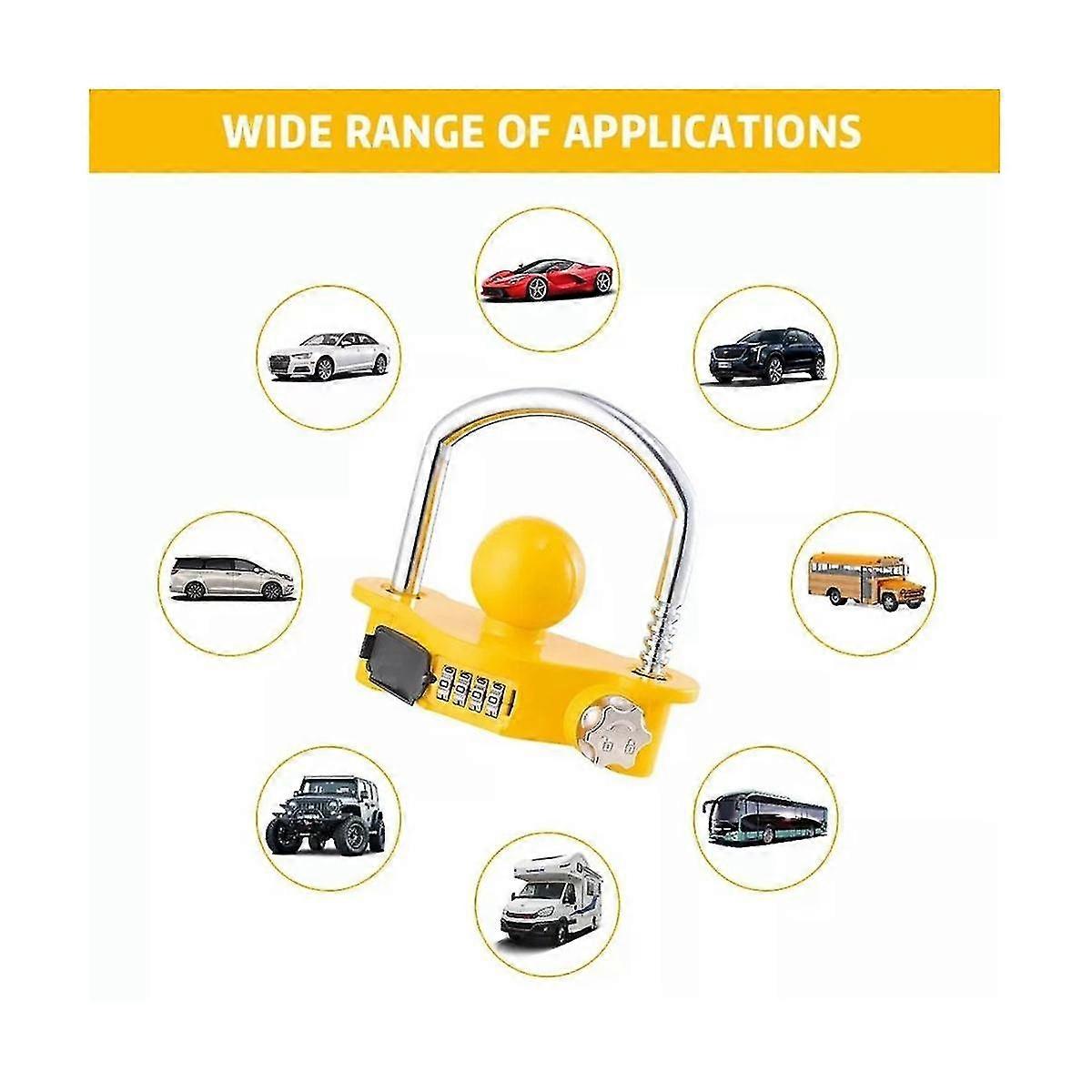 Combination Trailer Lock Rv Security Lock Dome Coupler U-shaped Dome ...