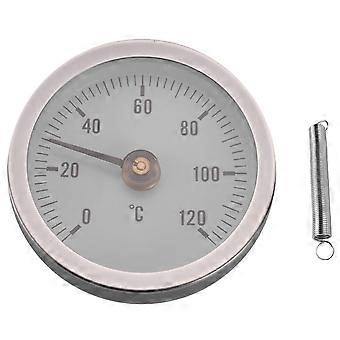 -W50A Thermometer Hot Water Pipe Thermometer Bimetal Stainless Steel ...