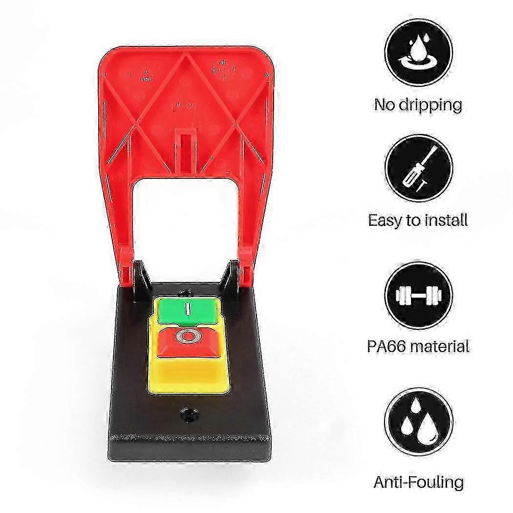 Off-on Red Cover Emergency Stop Push Button Switch 16a -off ...