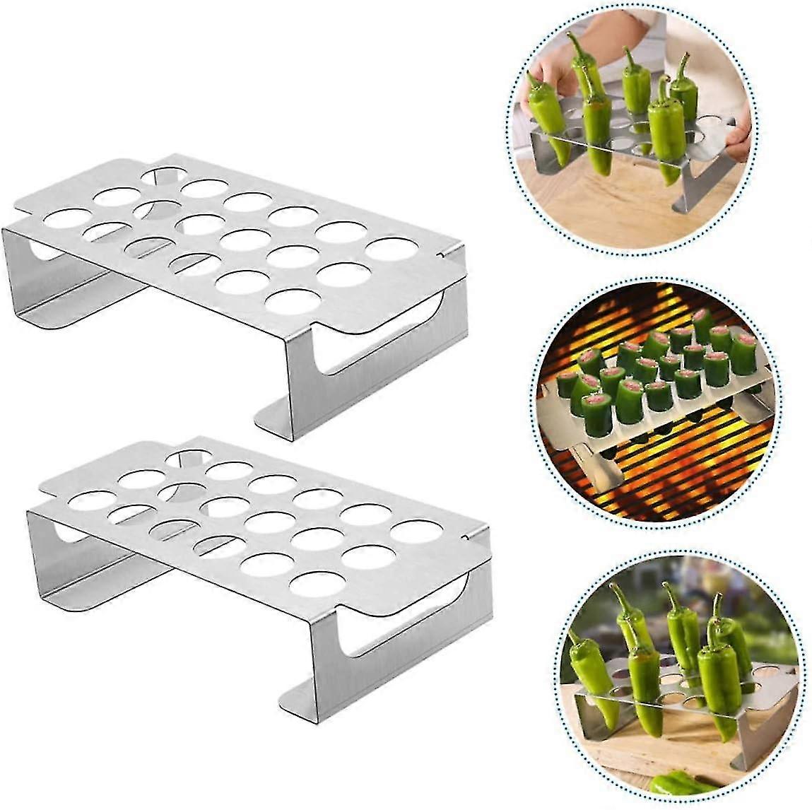Jalapeno Grill Rack, 18 Hole Jalapeno Grill Rack For Chili, Stainless ...