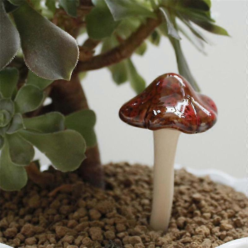 Ceramic Simulation Mushroom Model Bonsai Ornament Diy Home Garden Lawn ...