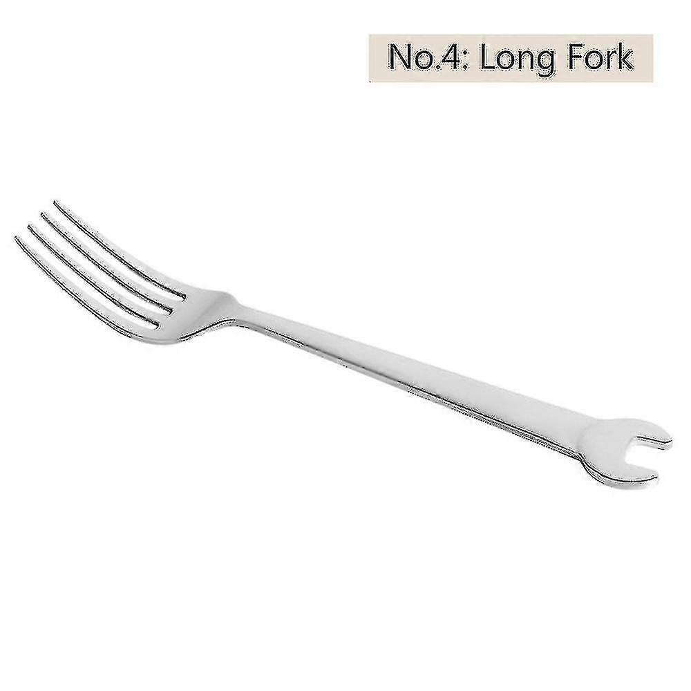 304 Stainless Steel Tableware Creative Wrench Shape Fork Spoon Dinner ...