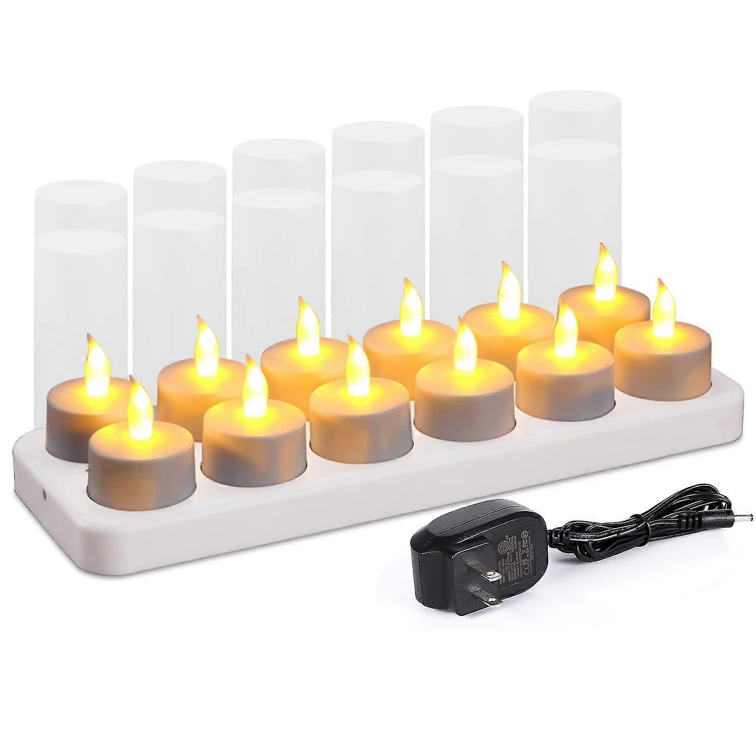 Rechargeable Candles Flameless Candles Tealights 12pcs/set, Decoration ...