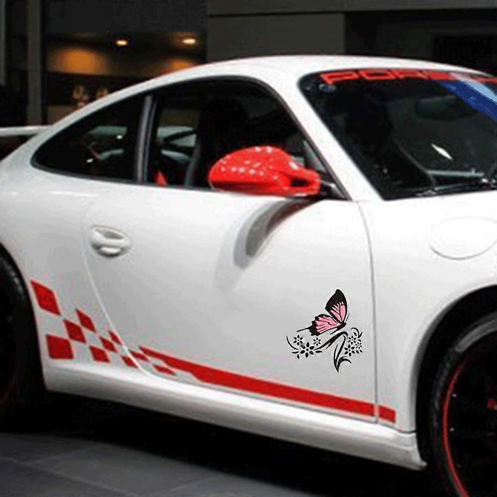 Car Decals for Women,1 Set Butterfly and Flower Car Decal Stickers ...