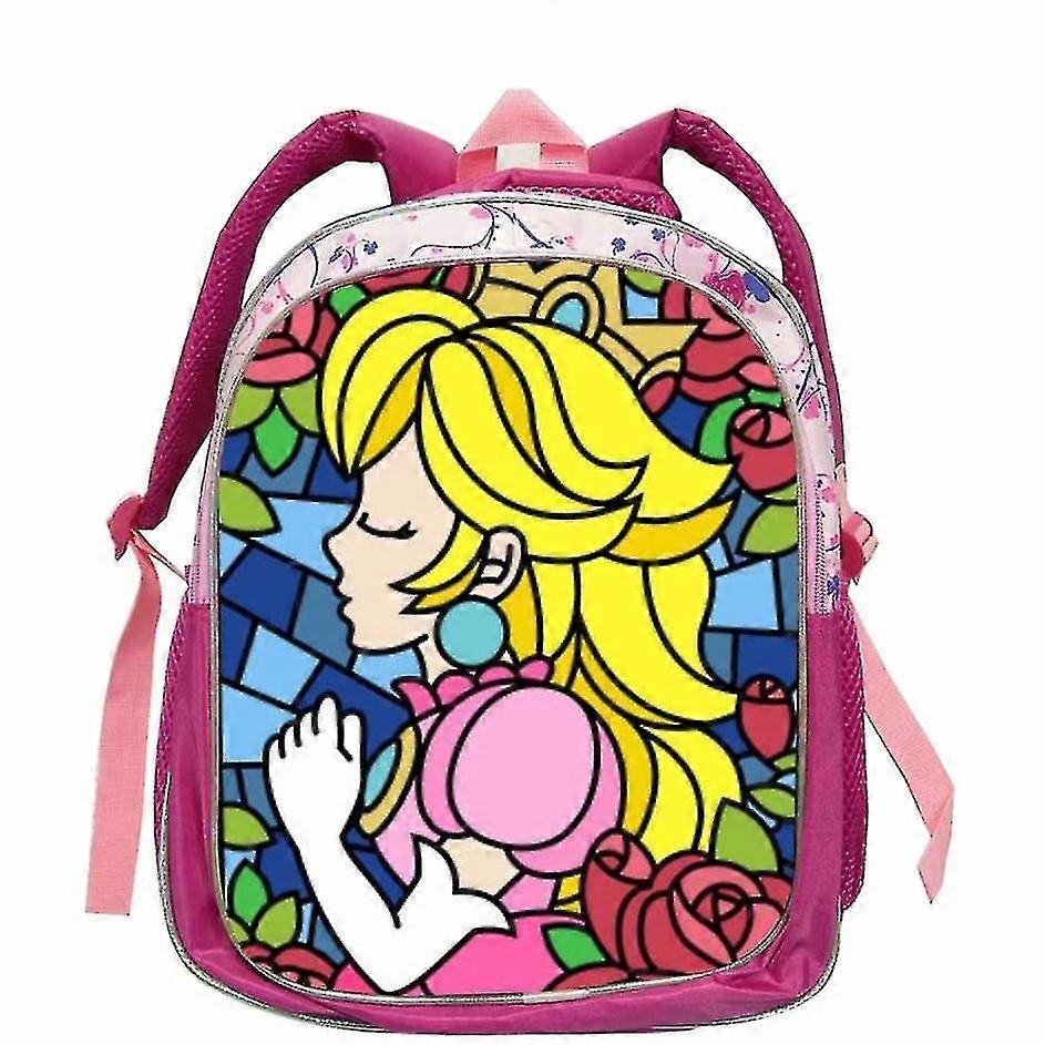 Cartoon Peach Princess School Bags Kindergarten Boys Girls Super Mario ...