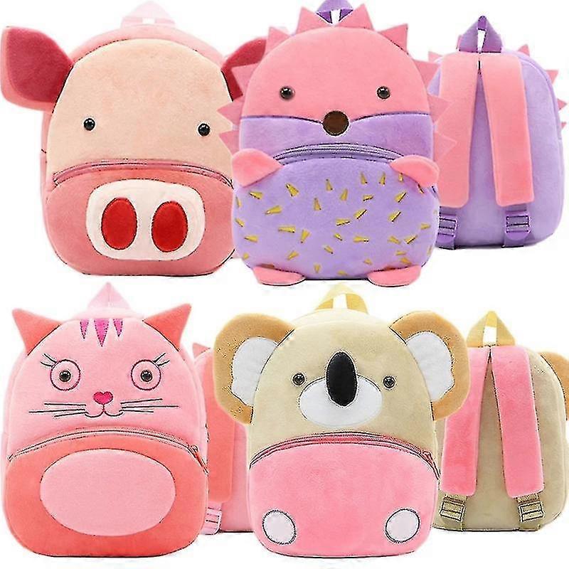 Fashion Cute Cartoon Kids Plush Backpacks Kindergarten Schoolbag Animal ...