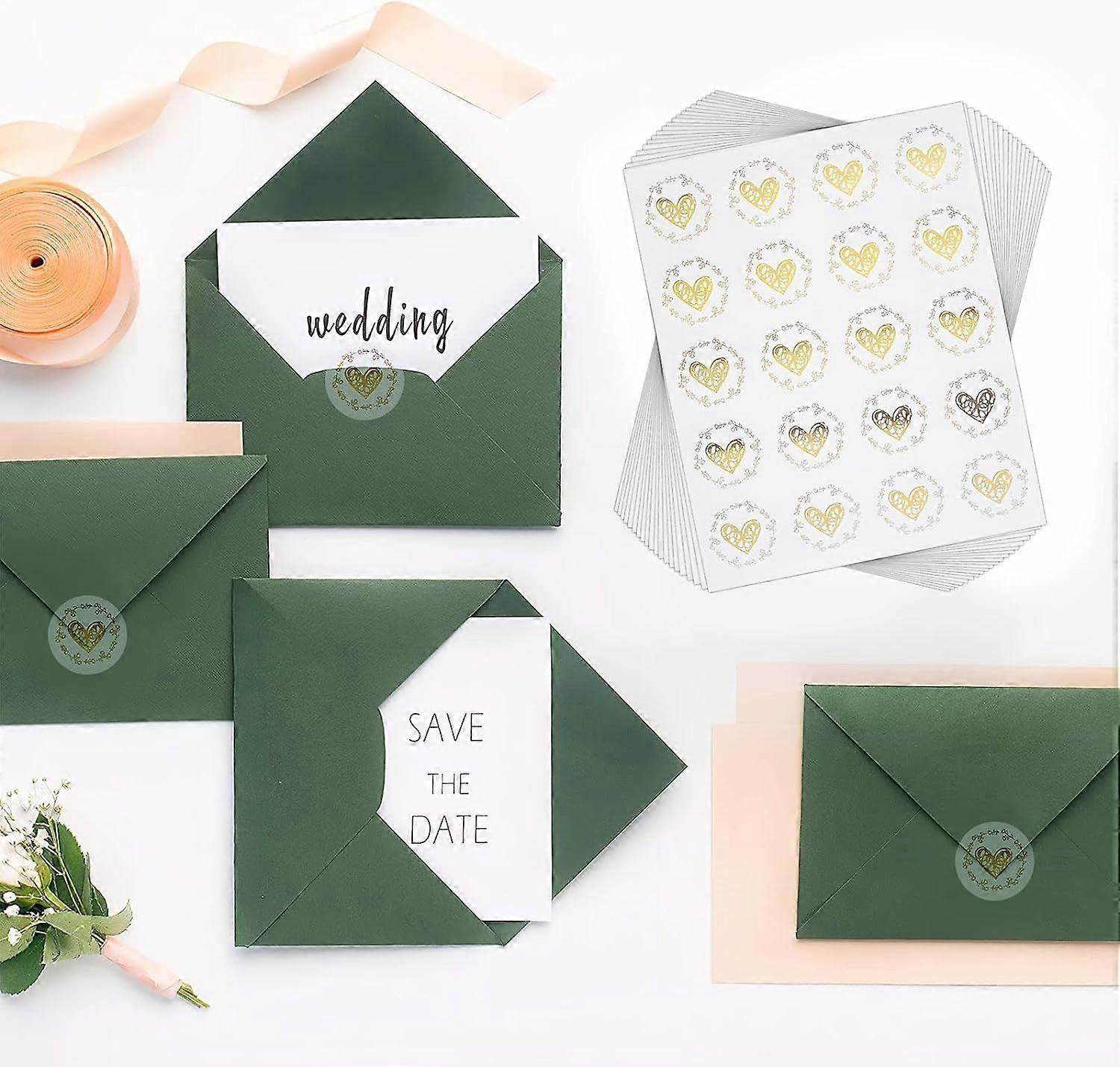 Envelope Seal Stickers, Clear Heart Envelope Stickers Hot Stamped ...