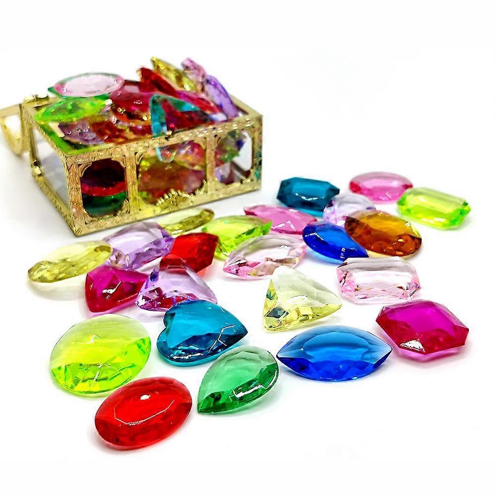 Plastic Gems Treasure Box Captain Pirate Party Pirate TreasureChest ...