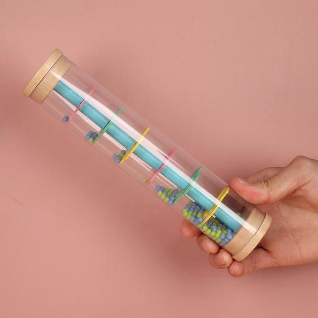 Sensory Sound and Visual Toy Rain Sound Stick Plastic Rainbow Hourglass ...