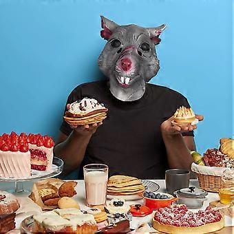 Three Dogs Party Mouse Head Mask Animal Scar Rat Mask Halloween Cosplay ...