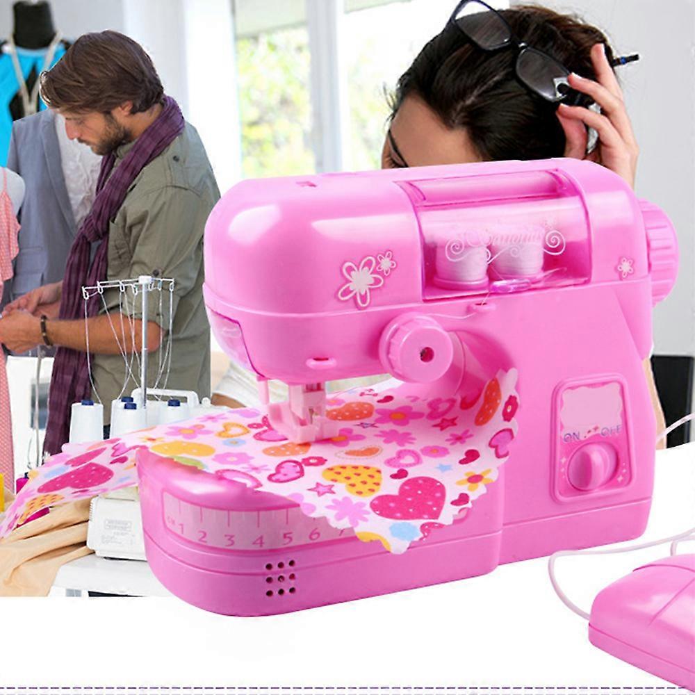 Mini Sewing Machine Toy Set for Kids Girls with Accessories, Battery ...