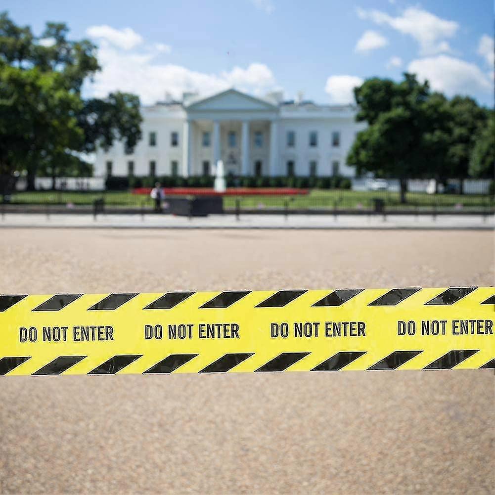 Warning Tape, 25m Do Not Enter Adhesive Safety Tapes Yellow Warning ...