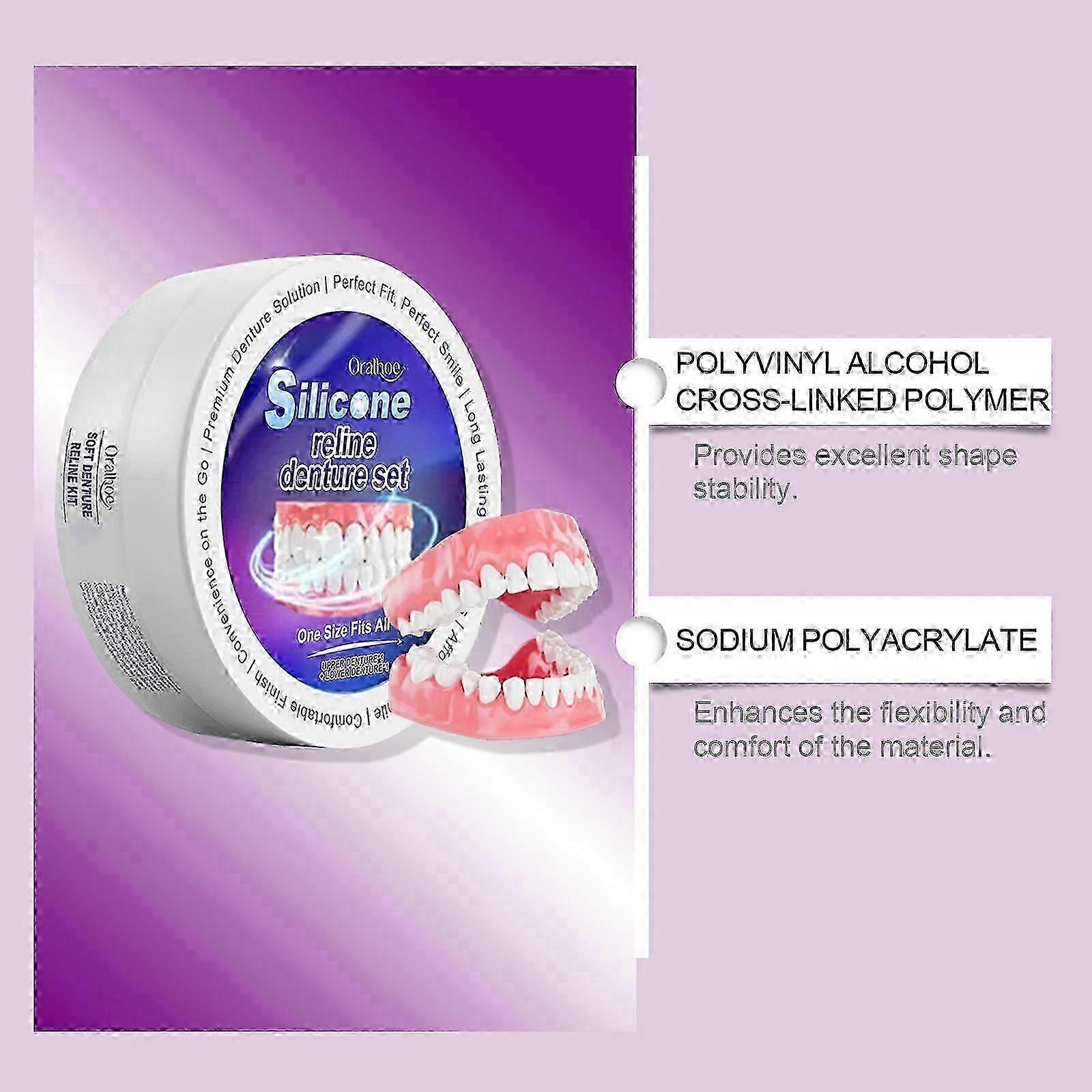 Soft Denture Reline Kit, Denture Kit, Teeth Set, Snap On Dentures Teeth ...