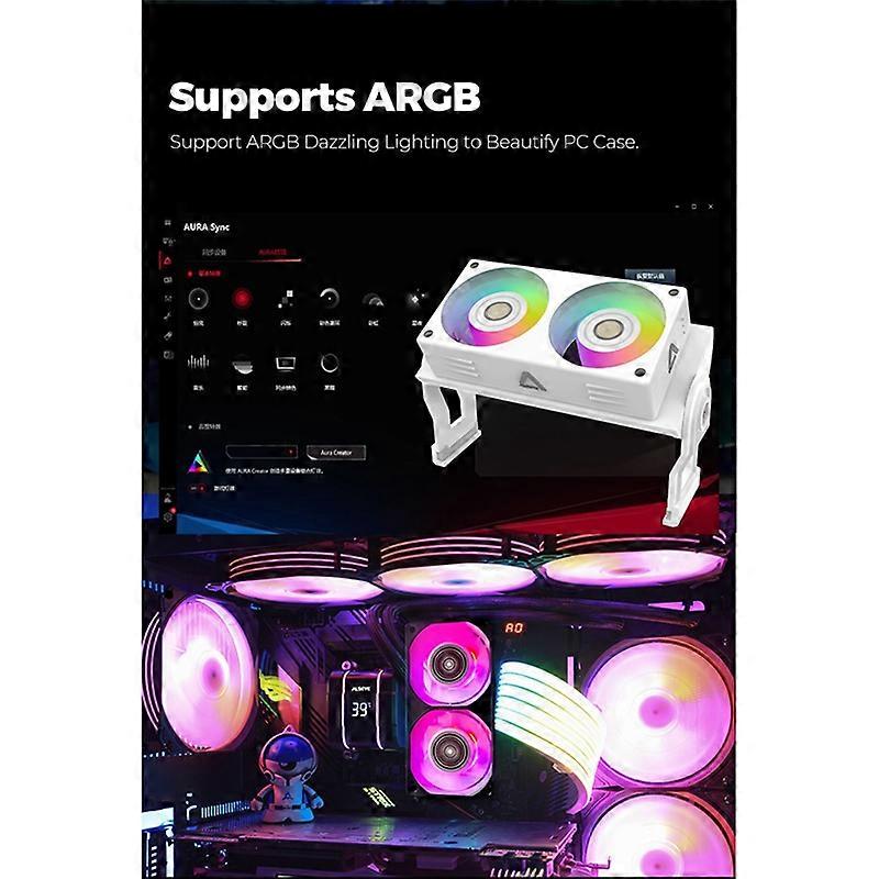 RAM Cooler Cooling Fan Ram Memory Cooler with Dual 60mm Fan PWM ...