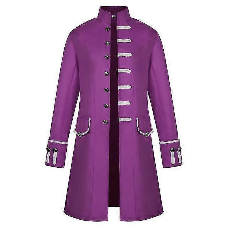 Men's Steampunk Coat Solid Color Fashion Carnival Fancy Dress Stage ...