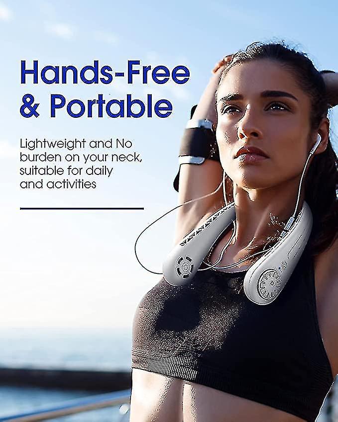 Bladeless Neck Fan,portable Fan Rechargeable,personal Fan,hands Free ...