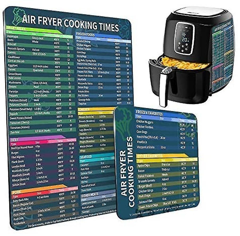 Magnetic Sticker Air Fryer Cooking Time Chart Kitchen Conversion Chart ...