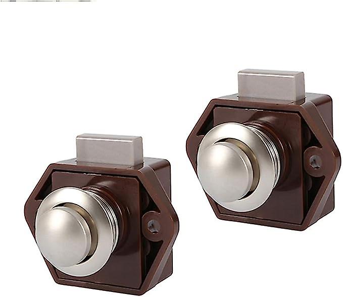 5 Pcs Push Button Latch Keyless, Cabinet Door Lock Clasp, Knob Latch ...