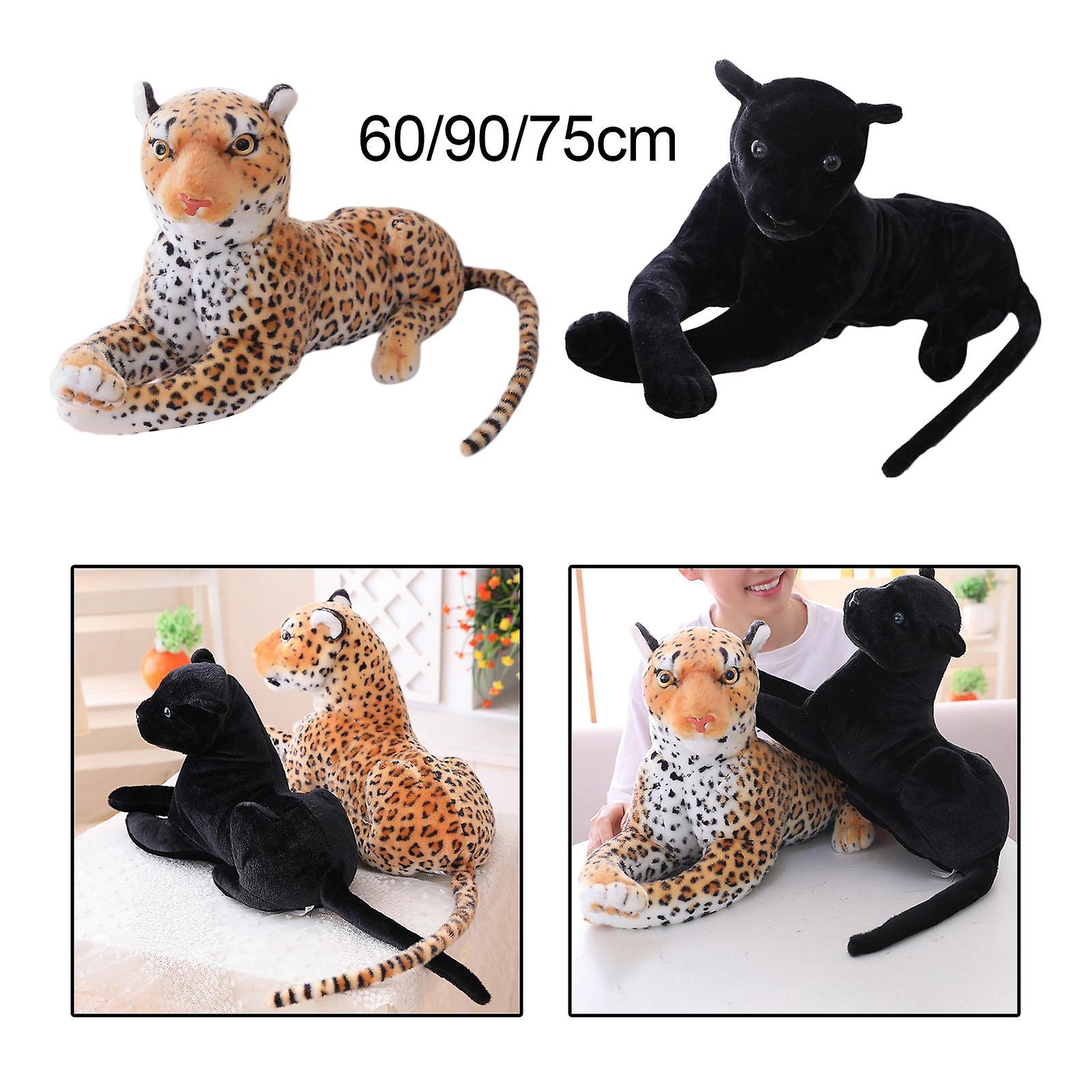 Leopard Plush Toy Animal Giant Cheetah Touch Toy for Living Room Kids ...
