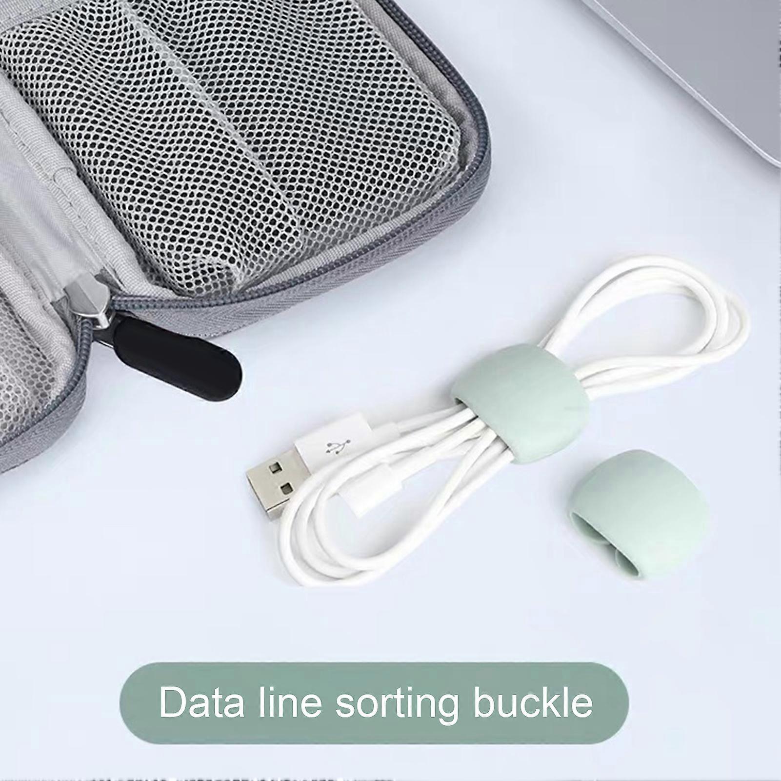 1 Box Cable Organizer Flexible Universal Mini Earphone Data Cord Clip ...