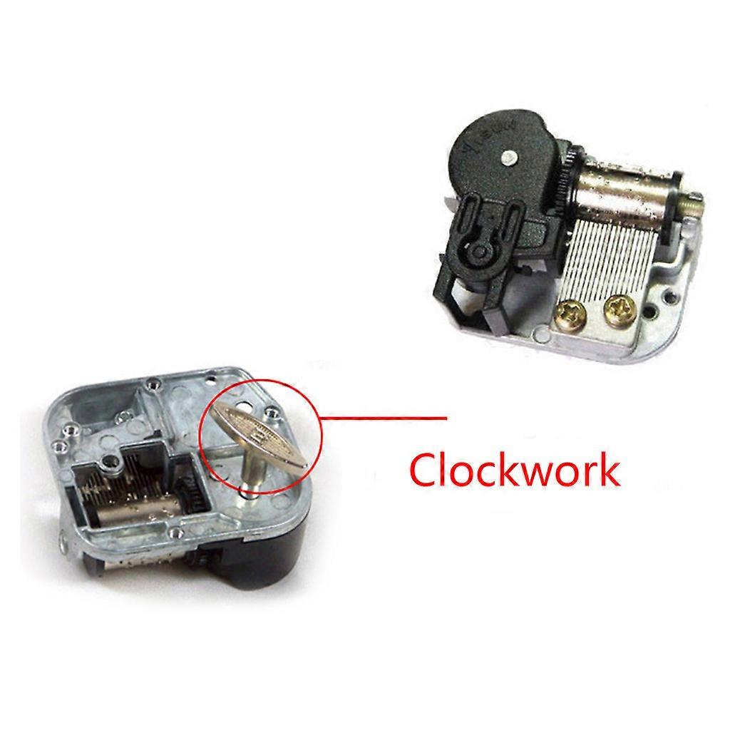 8 Tones Music Box Movement Mechanical Clockwork DIY Windup Rotate ...