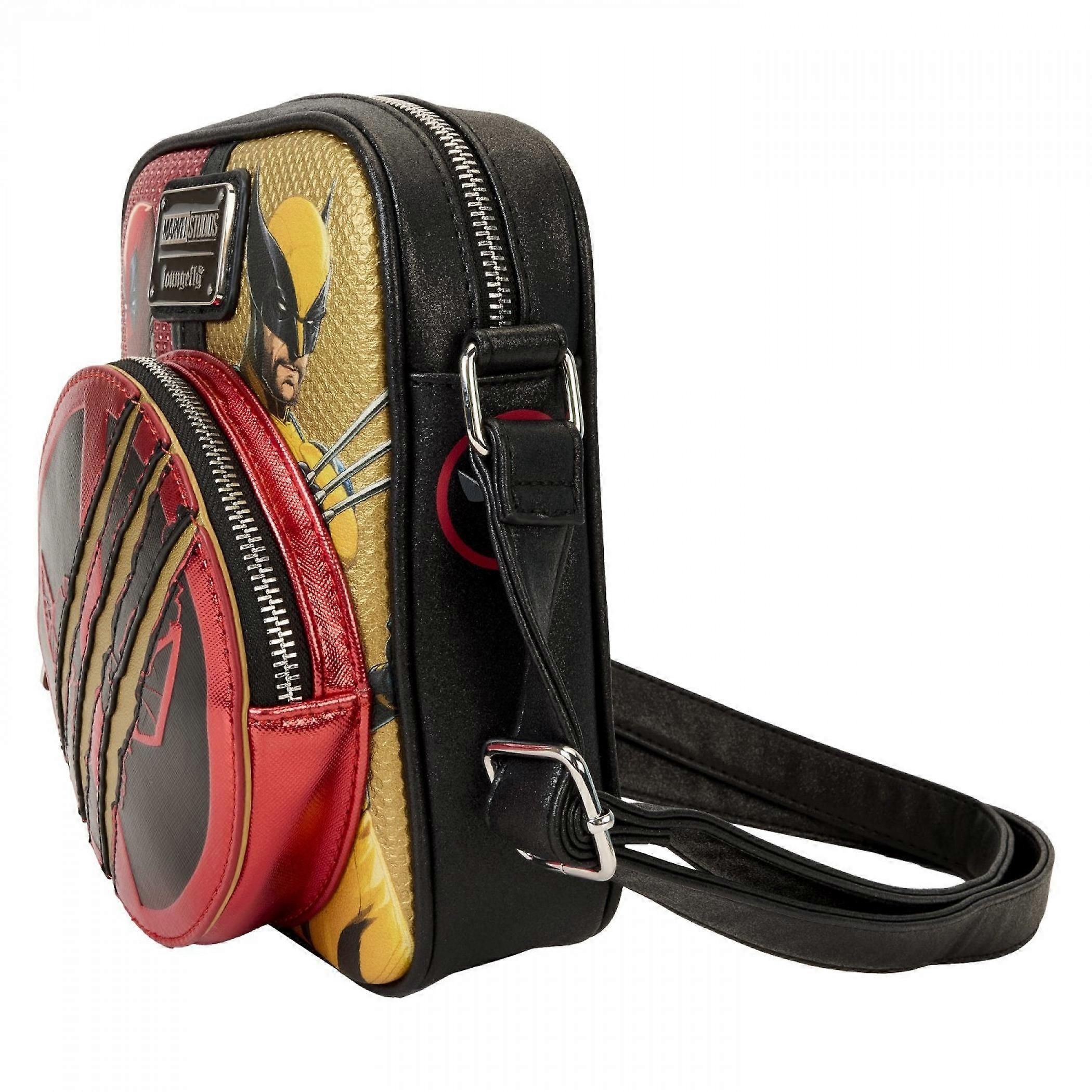 Deadpool 3 Crossbody Metallic Faux Leather Backpack By Loungefly ...