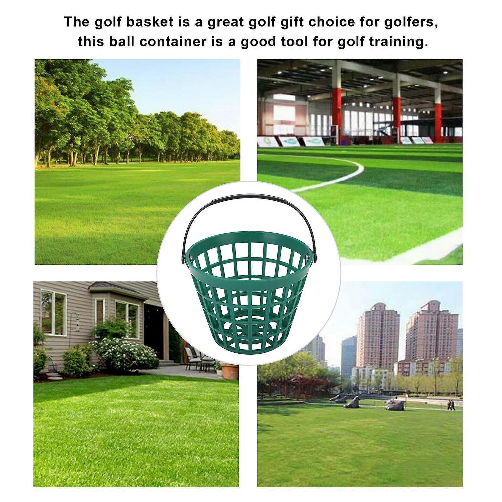 Golf Ball Basket Golfball Container With Handle Nylon Plastic Golf Ball ...