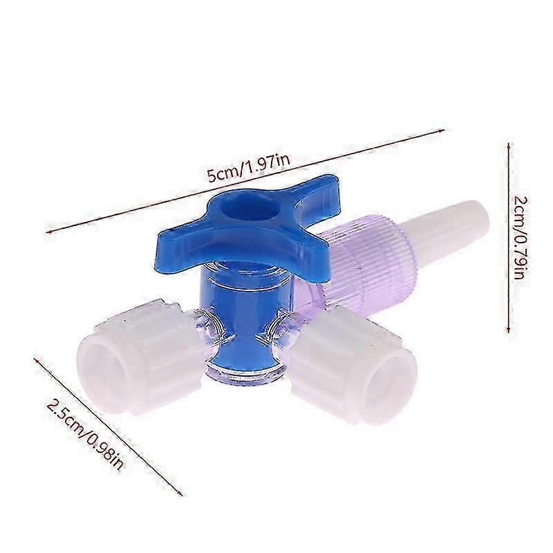 1Pc Plastic Three Way Stop Cock For Clinical Hospital Luer Lock Adapter ...