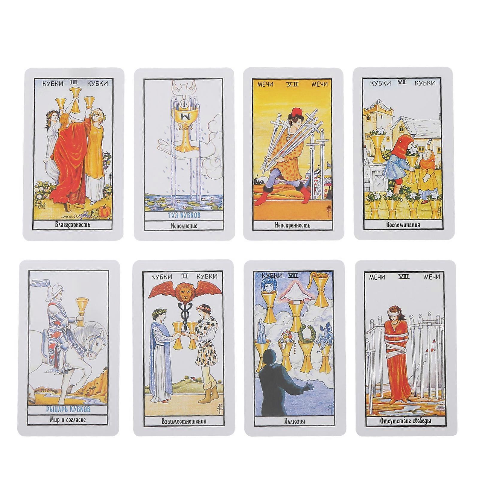Russian Rider Tarot Divination Cards Copper Printing Paper Interaction ...