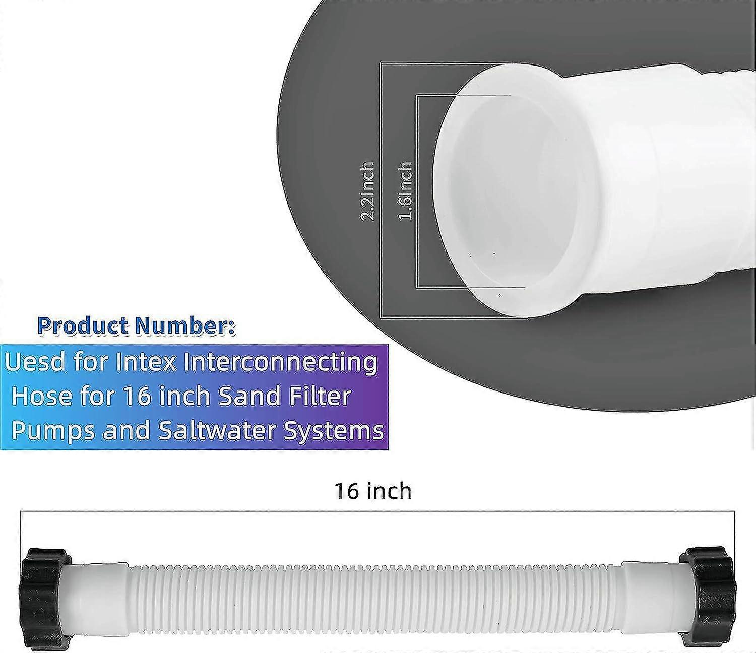 11535 Swimming Pool Hose 16 Inches 1.5 Inches For Filter Pumps Filter ...