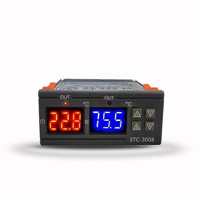 STC-3008 Computer Digital Display Intelligent Dual Control Electronic Temperature Controller ...