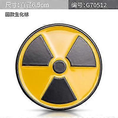 Nuclear Radiation Sign Car Sticker Badge 3d Metal Symbol Emblem Warning ...