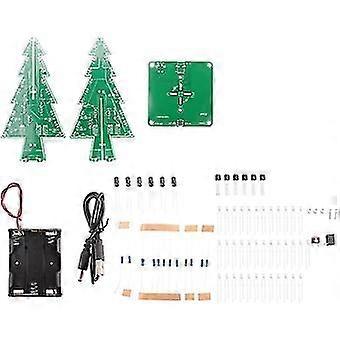 EEQKIT DIY Christmas Trees Soldering Project, 3D Christmas Trees LED ...