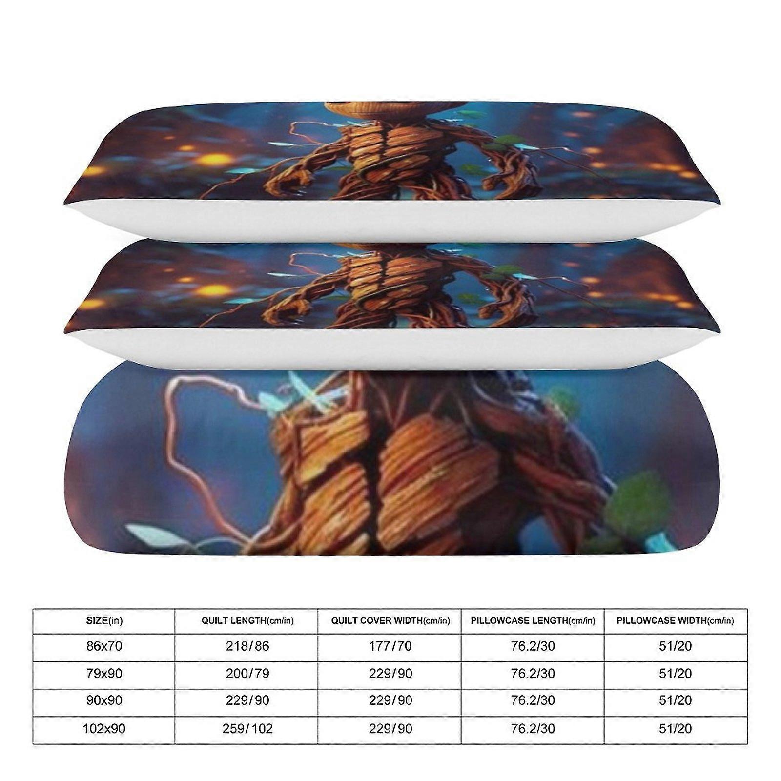 c509 I Am Groot Bedding Comforter Sets, 3-Piece Bedding Set Soft Warm ...
