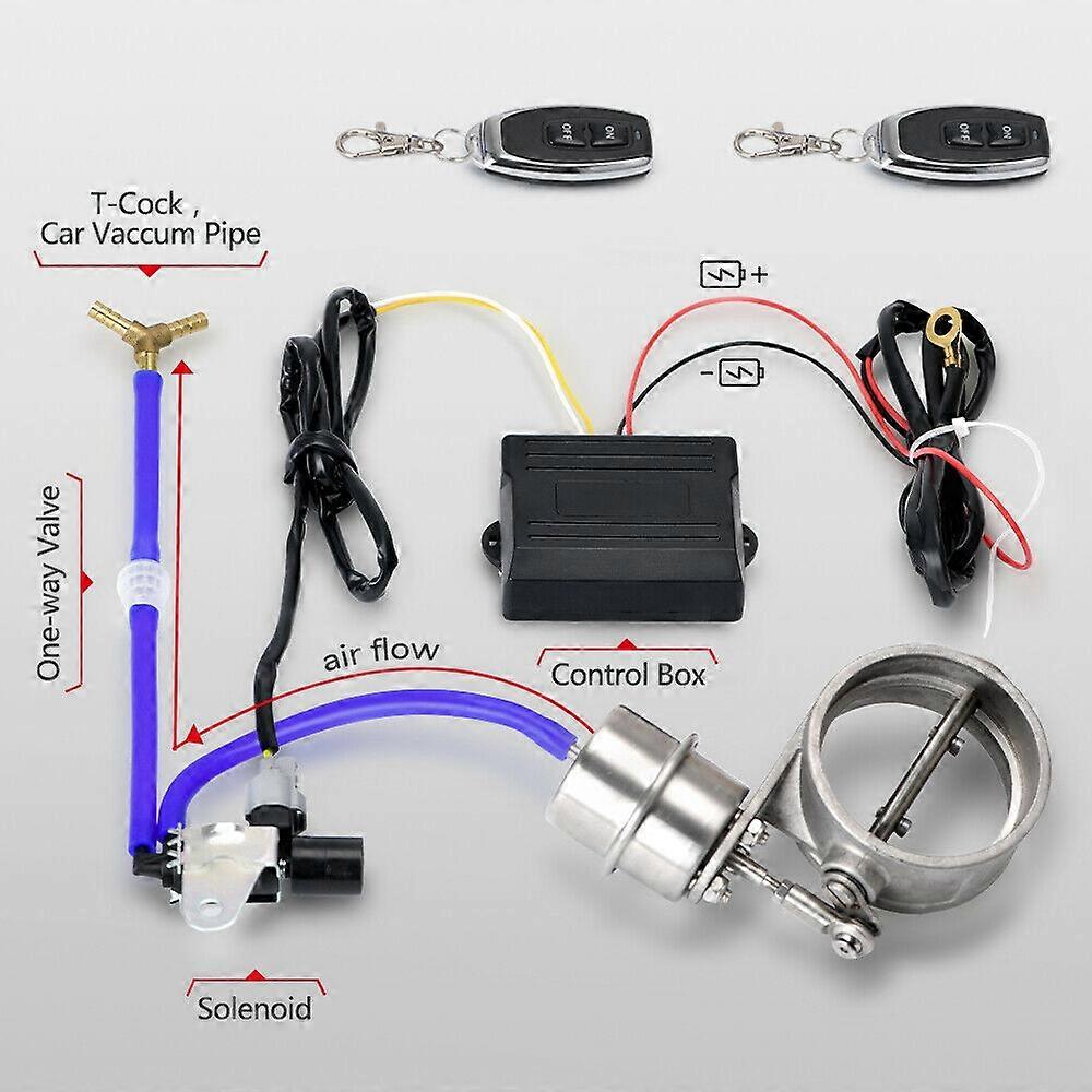 Car Wireless Remote Vacuum Exhaust Shut-Off Valve Vacuum Exhaust Pipe ...