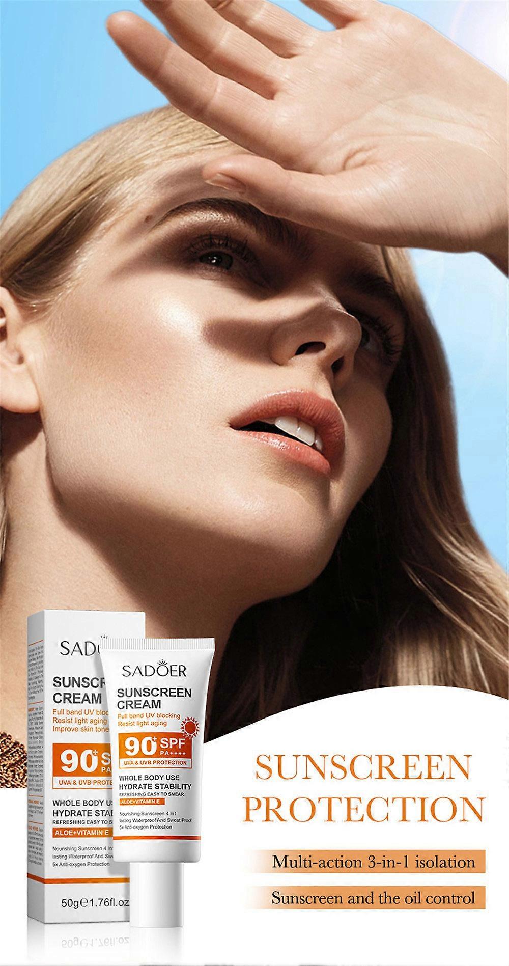 Spf 90+ Sunscreen For Face Whole Body Use Protector Solar UV Resistant ...