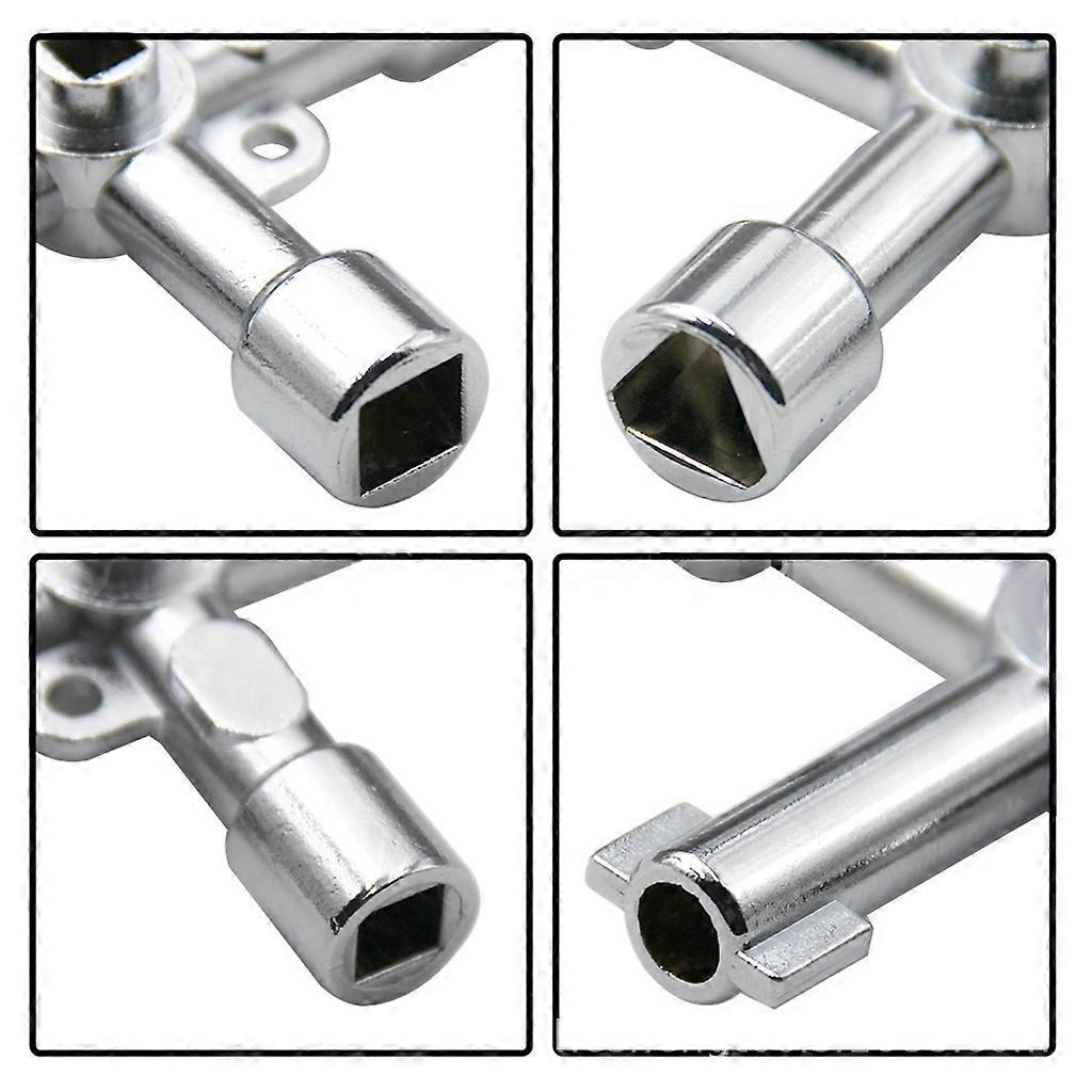 4 Way Key Wrench Cross Universal Square Wrench Tool for Elevator ...