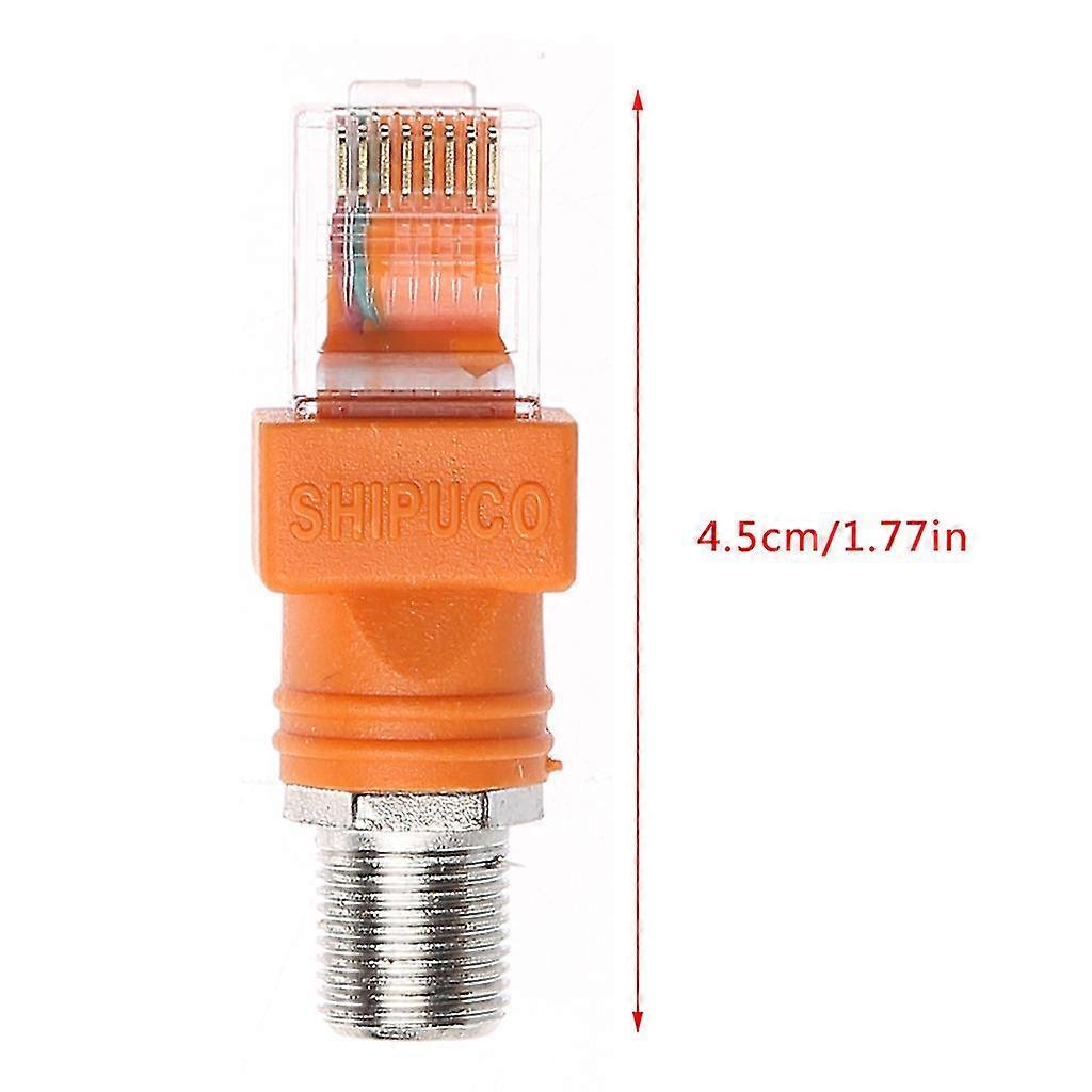 F Female to RJ45 Male Coaxial Barrel Coupler Adapter RJ45 to RF ...
