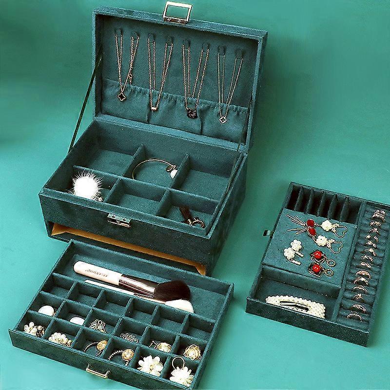 Jewelry Box for Women Green Jewelry Organizer Large Jewelry Box ...