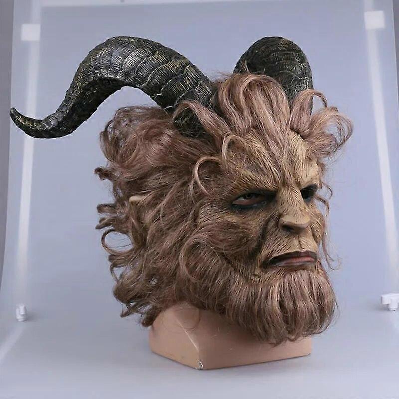 Cos Mask hit movie beauty and the beast Prince Adam mask Cosplay horror ...