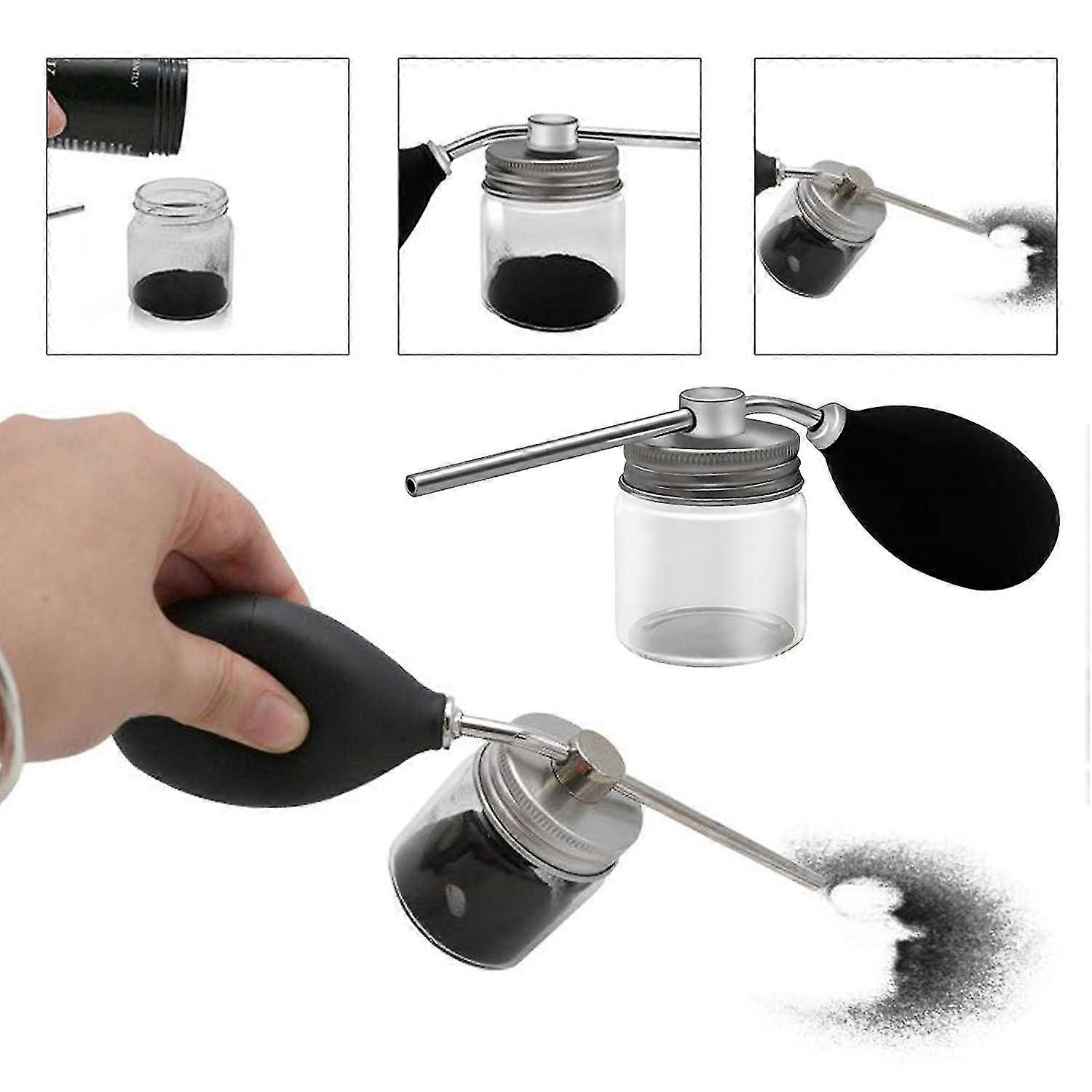Aluminum Cap Talc Powder Blower Puffer Barbers Talcum Dispenser Bottle ...