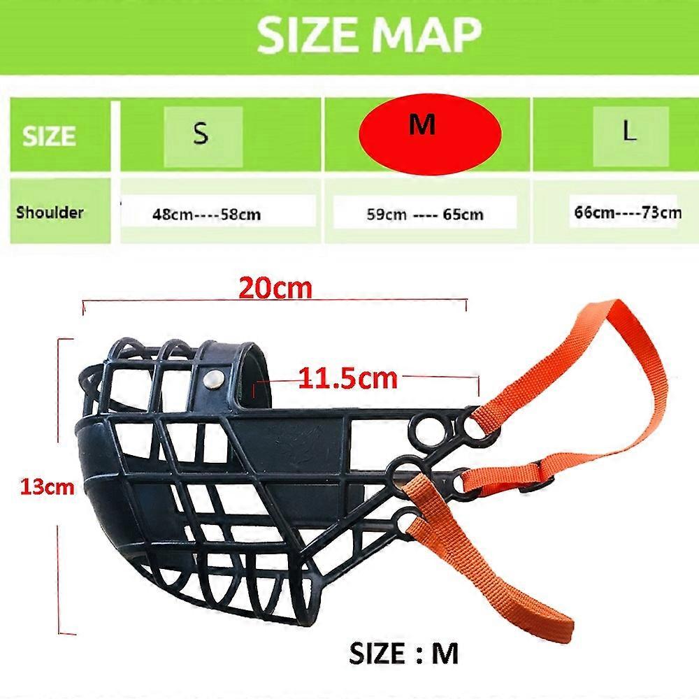 Adjustable Dog Muzzle Plastic Mask Anti-Barking Bite Mouth Cover ...