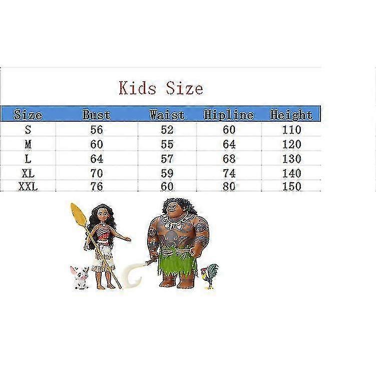 Moana Maui Tattoo Suit Cosplay Costume Kids Costume Multiple Sizes ...