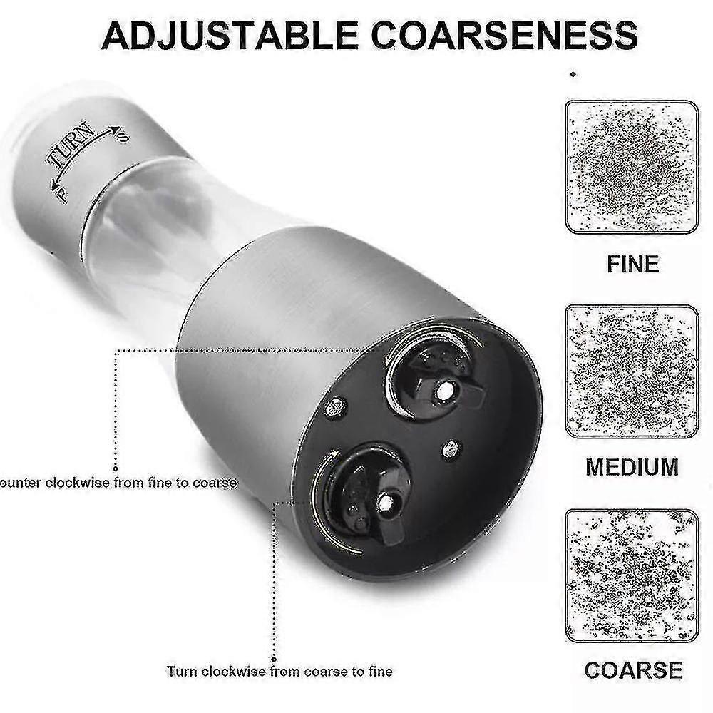 Sturdy Dual Salt And Pepper Grinder Combo, Adjustable Ceramic Mill ...