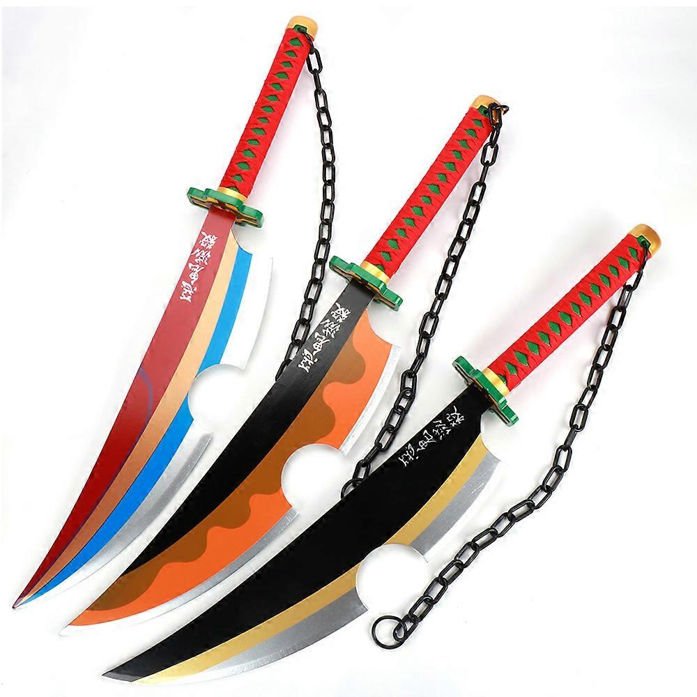 104cm Demon Slayer Katana Sword Kimetsu no Yaiba Wooden Cosplay Anime ...