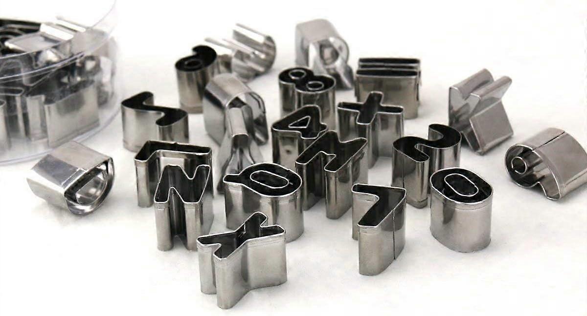 41 Piece Cookie Fondant Cutters Set - Mini Alphabet, Number, and ...