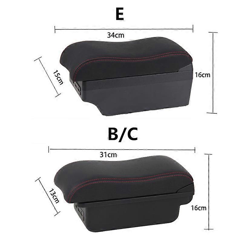 Armrest Box for Fiat 500 Centre Console Storage Box USB LED Arm Rest ...